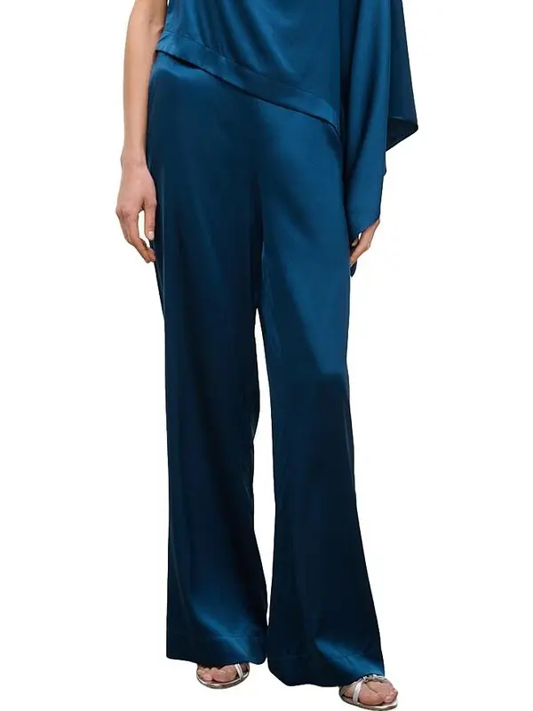Staud Stroll Silk Pants - Coast