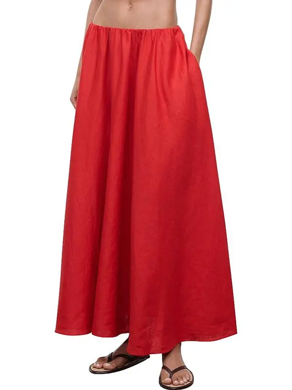 Staud Milano Skirt - Rouge