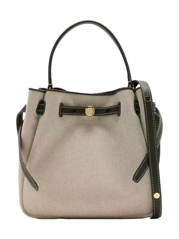 Tory Burch Romy Canvas Top-handle Bucket Bag - Neutrals