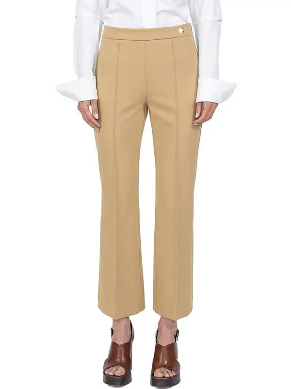 CALLAS MILANO Lola Cropped Kick Flare Pants - Pale Camel