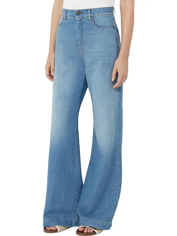 Max Mara Wkdlatino Wide Leg Jeans - Navy