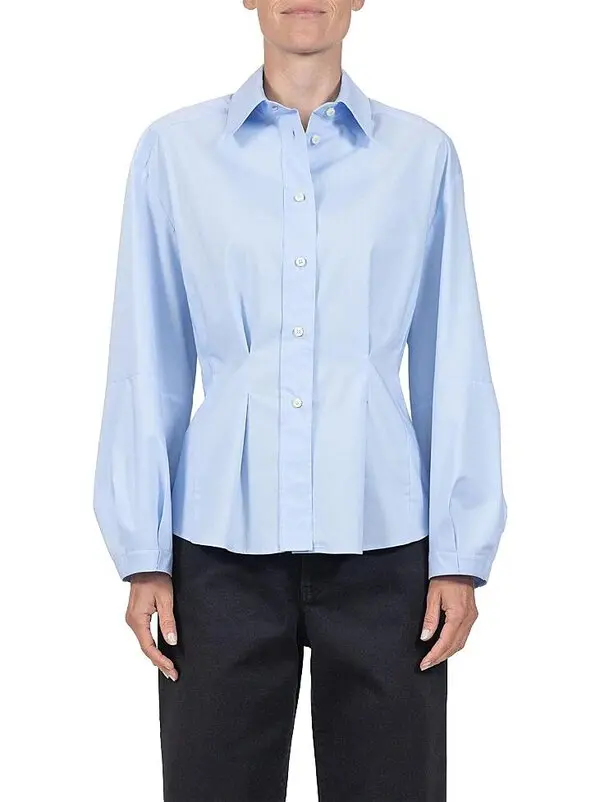 CALLAS MILANO Lucia Lantern Sleeve Shirt - Pale Blue
