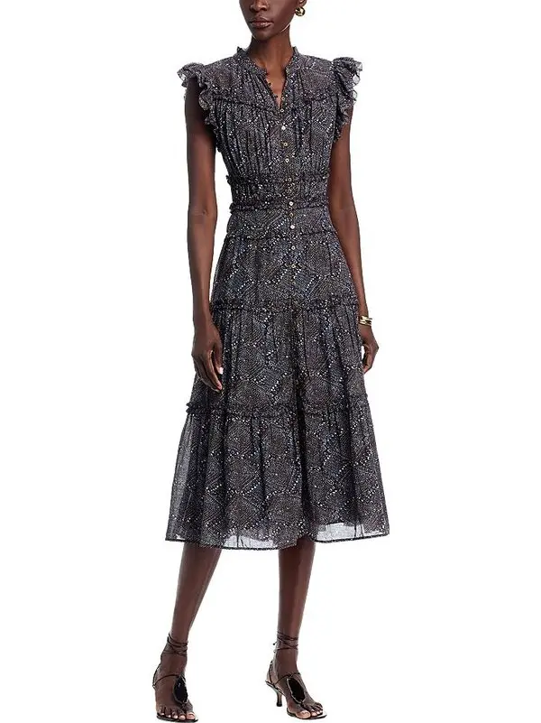 AREA STARS Kamala Dress - Navy Multi