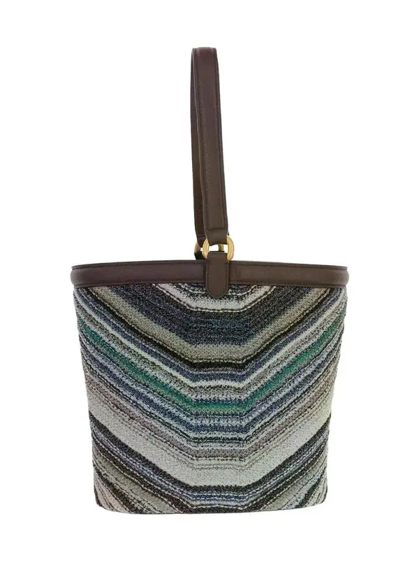 Missoni Chevron-knit Shoulder Bag - Blue