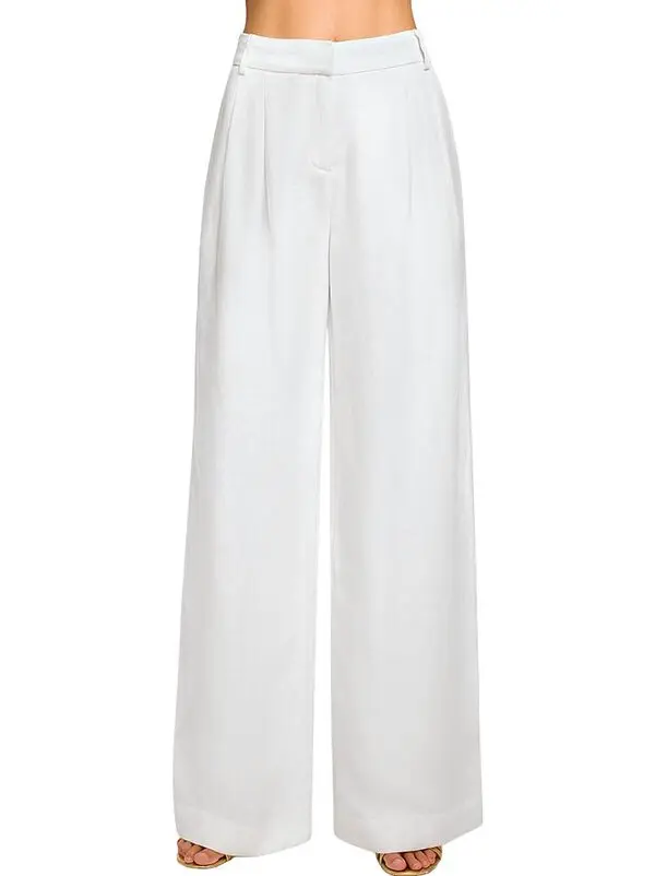 Ramy Brook Linen Blend Oscar Pants - White Linen
