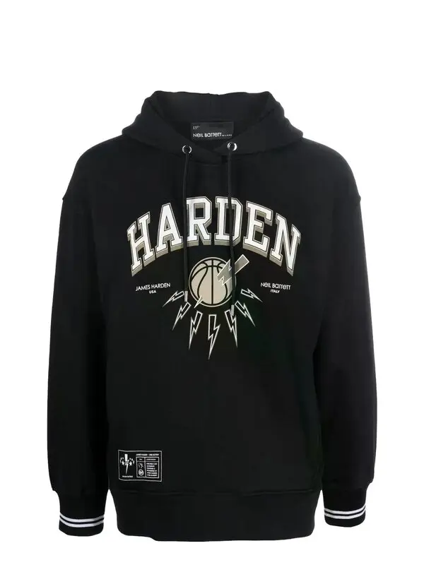 Neil Barrett X James Harden Logo-print Hoodie - Black