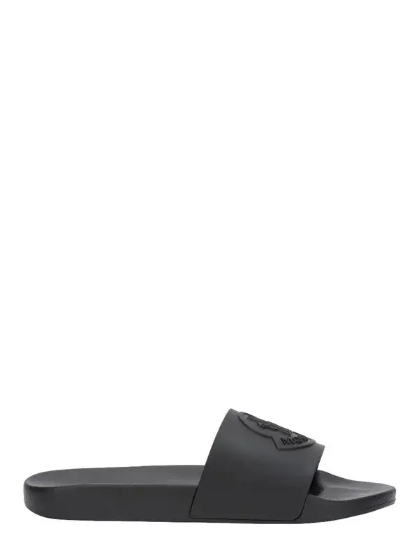 Moncler Basile Logo-embossed Slides - Black