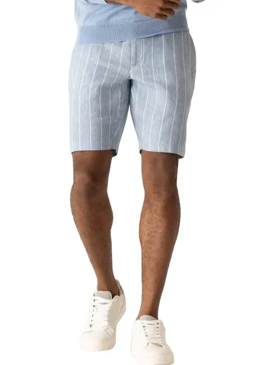 DEKE Oasis 8.5-inch Linen Blend Bermuda Shorts - Chambray