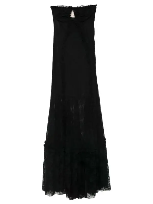 ANIYE BY Era Ruffled Lace Maxi Dress - Black