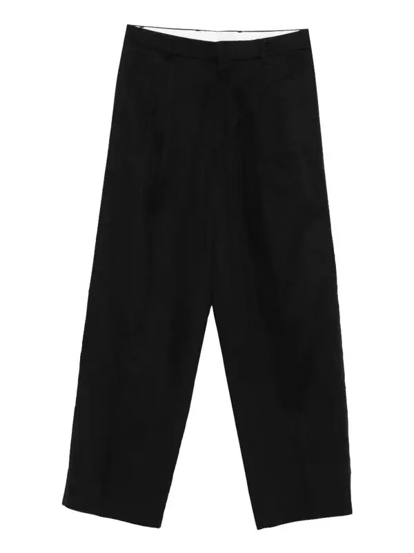AMARANTO Belt-loops Trousers - Black
