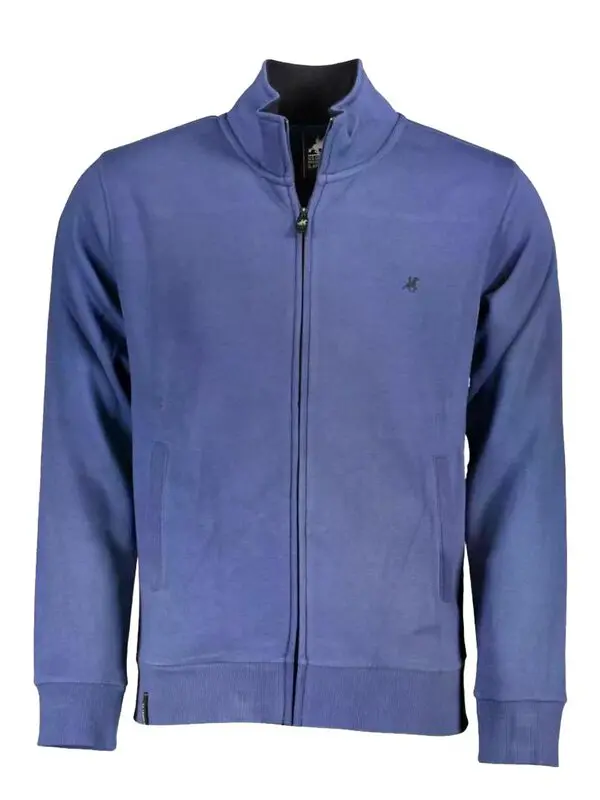 U.S. Grand Logo-embroidered Zip-up Cardigan - Blue