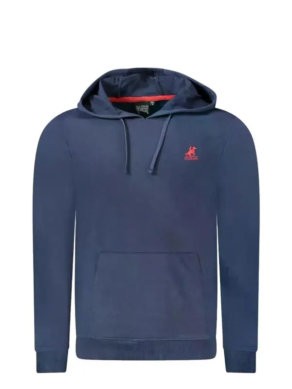 U.S. Grand Logo-embroidered Hoodie - Blue