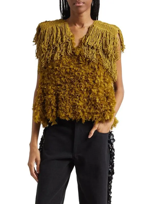 DIOTIMA Bambola Mixed Media Top - Cumin