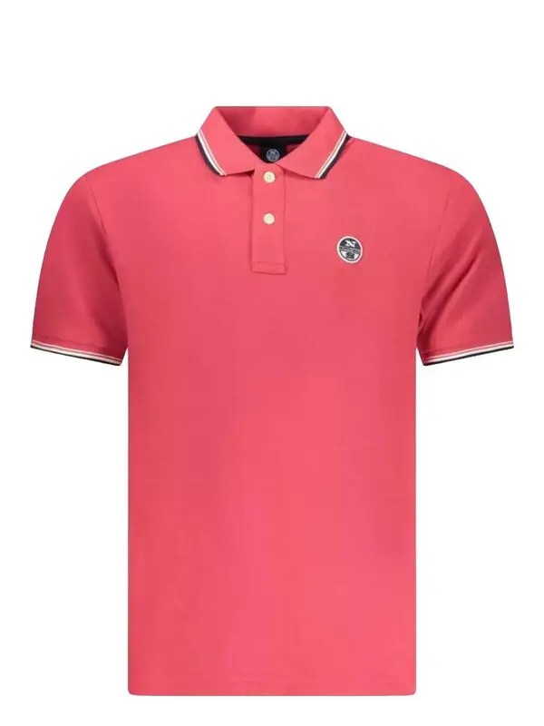 NORTH SAILS Tipped Piqué Polo Shirt - Pink