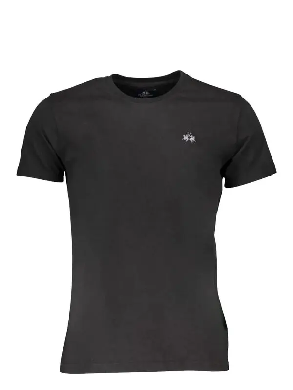 LA MARTINA Logo-embroidered Short-sleeve T-shirt - Black