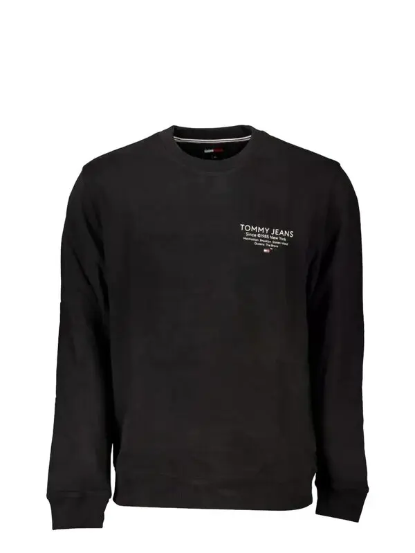 Tommy Hilfiger Logo-print Cotton Sweatshirt - Black