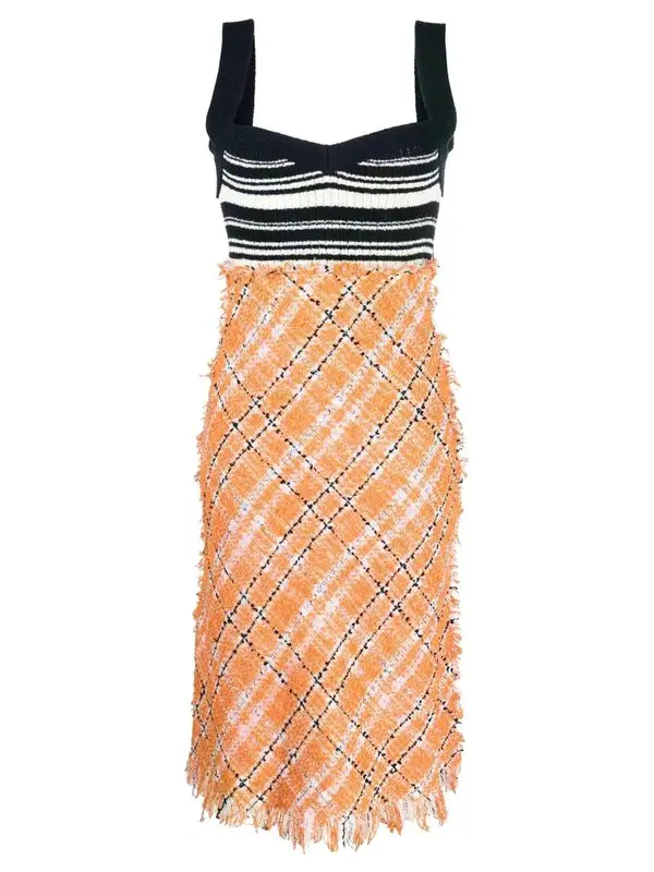 Marni Tweed Knitted Dress - Orange
