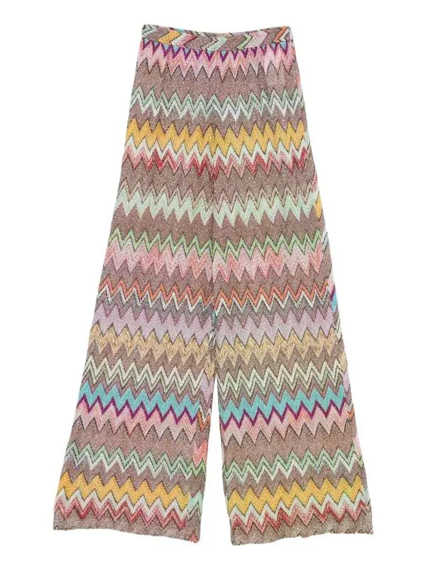 Missoni Zigzag Knit Trousers - Neutrals
