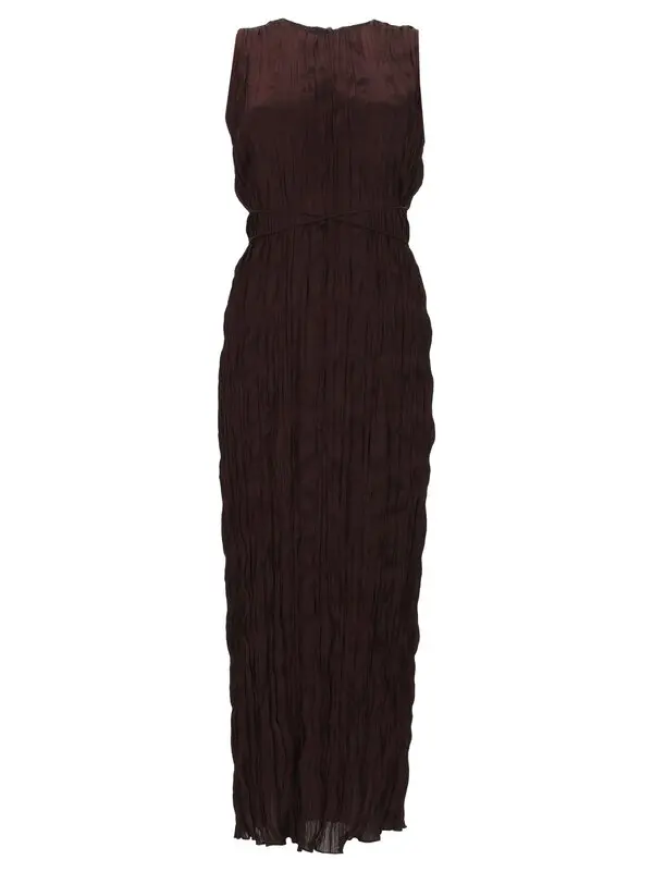 Staud Mizu Midi Dress - Brown