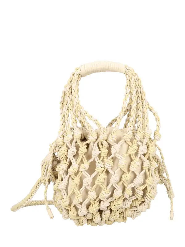 ALYSI Knotted Handbag - Ivory