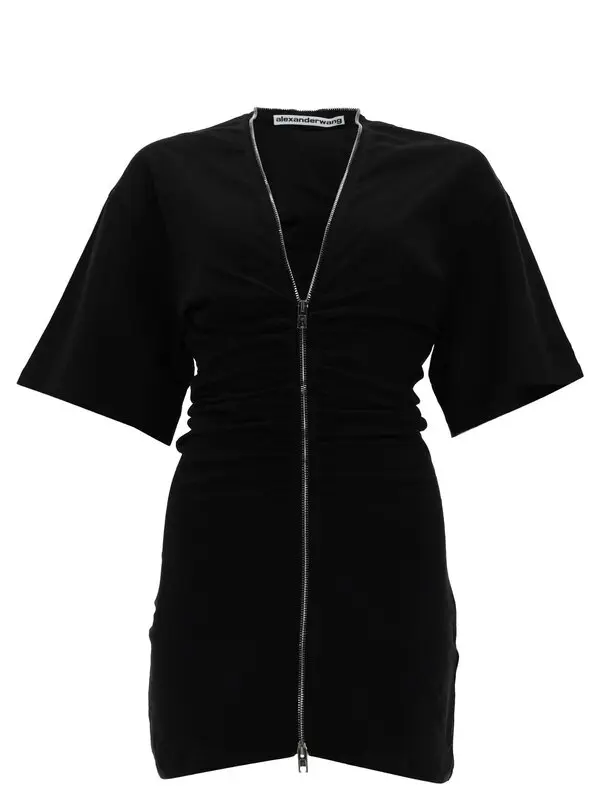 Alexander Wang Mini Zip-up Dress - Black