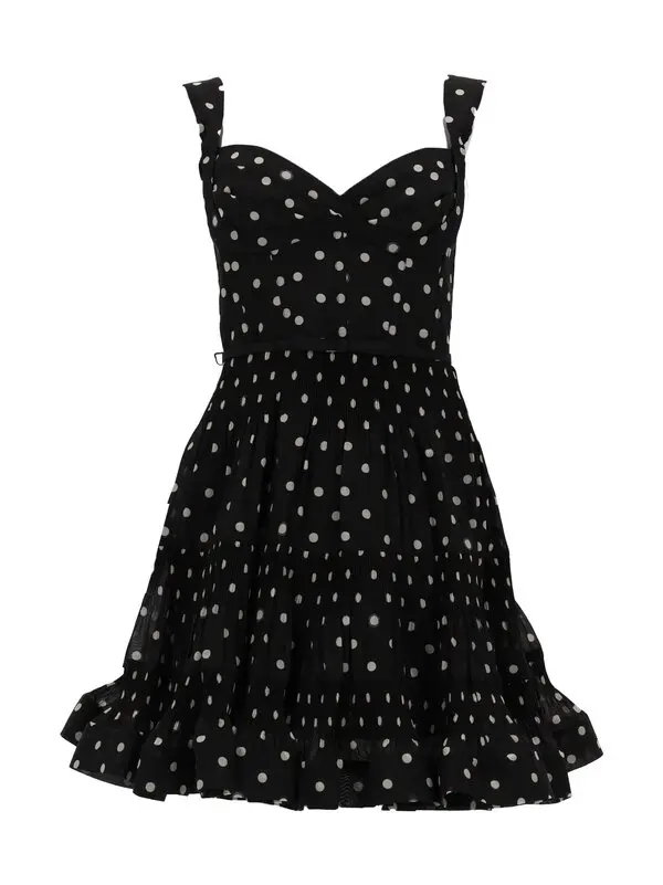 Zimmermann Polka Dot Mini Dress - Black