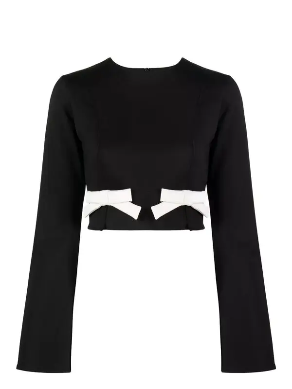 Viktor & Rolf Bow-detail Cropped Top - Black