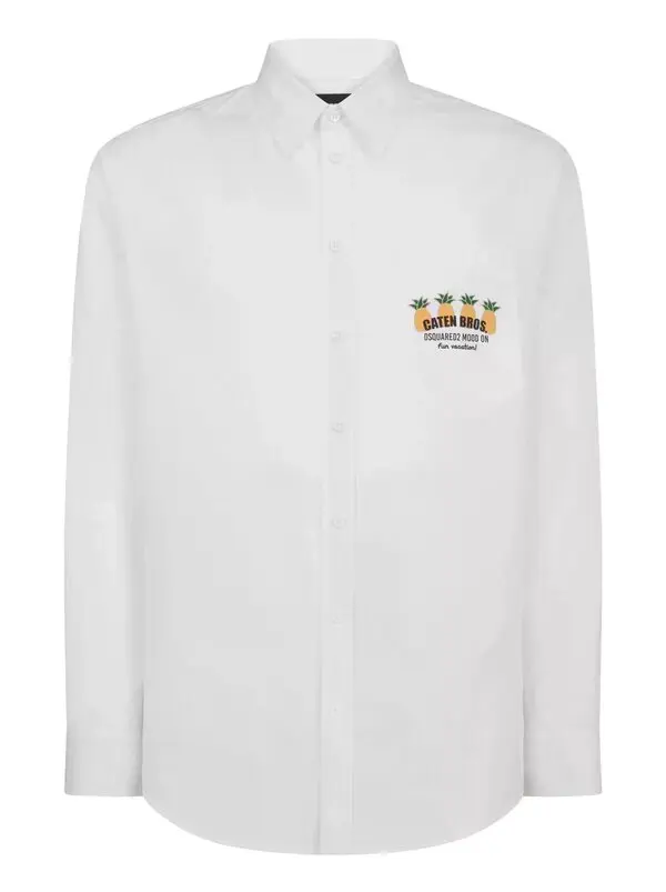 Dsquared2 Logo-print Cotton Shirt - White