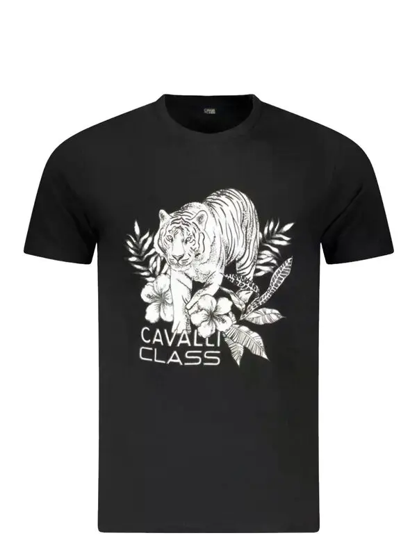 Roberto Cavalli Tiger-print T-shirt - Black