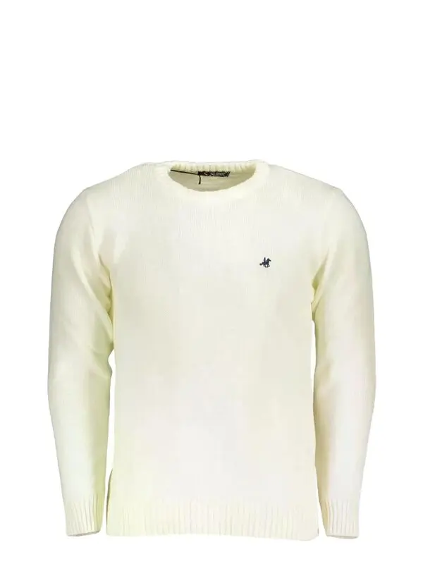 U.S. Grand Embroidered Logo Crew-neck Sweatshirt - Neutrals