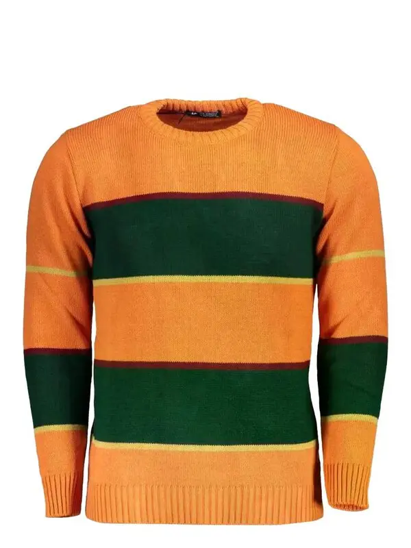 U.S. Grand Horizontal-stripe Sweater - Orange