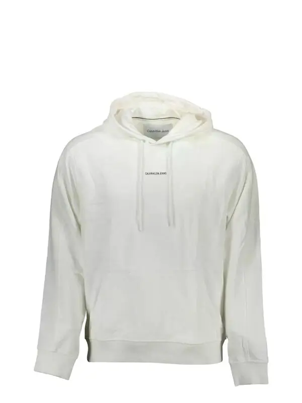 Calvin Klein Logo-print Cotton Hoodie - White