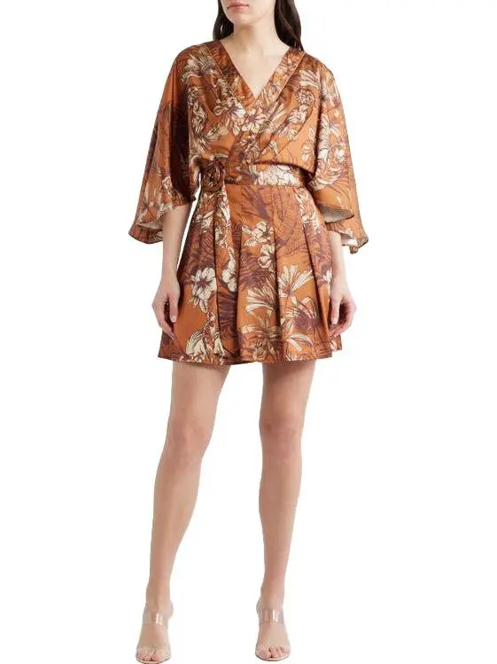 CIEBON Avaele Floral Wrap Dress - Amber Multi