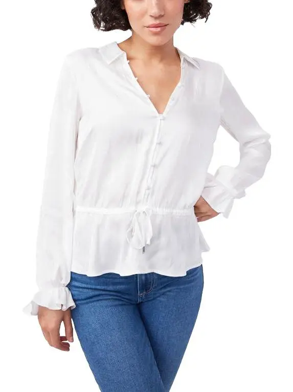 Paige Kendalle Peplum Blouse - White