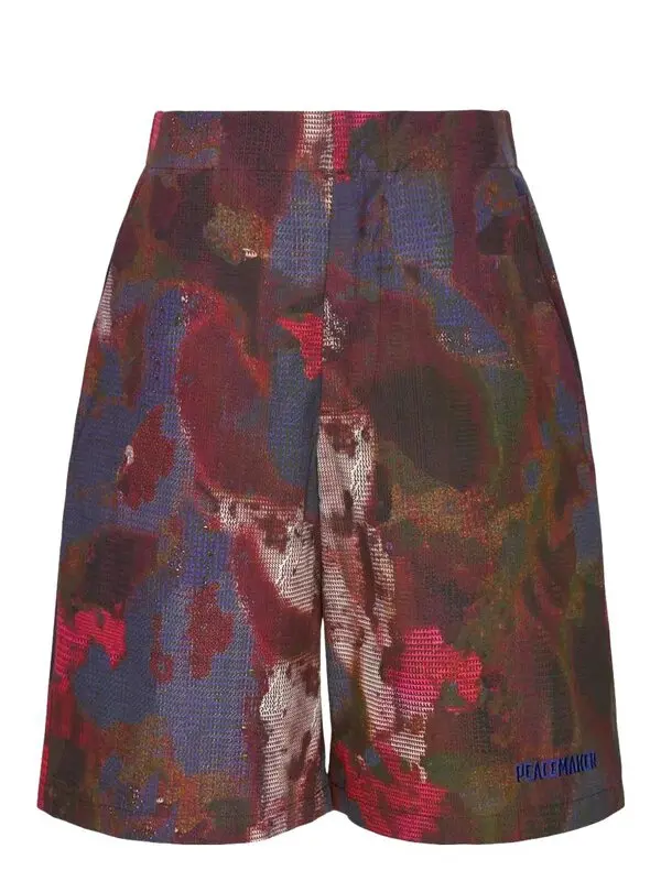 OAMC Printed Vapor Shorts - Red