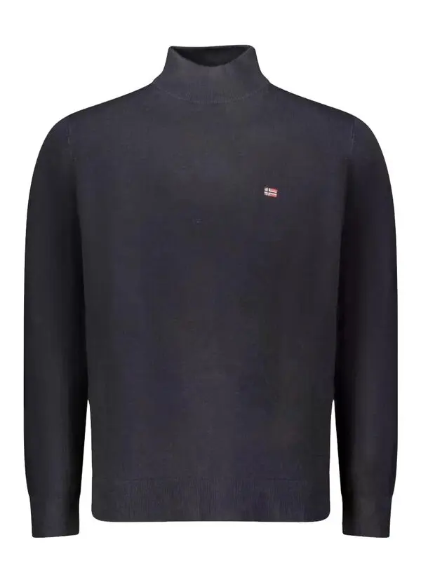 NORWAY 1963 Logo-patch High-neck Sweater - Blue