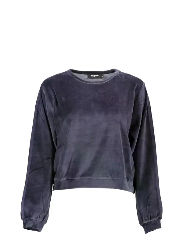 Desigual Velour Relaxed Fit Sweatshirt - Blue