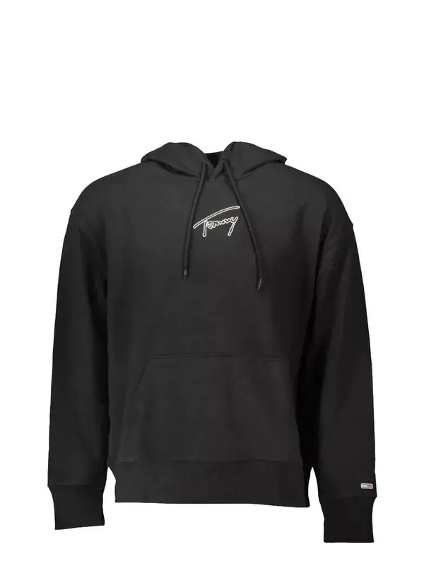 Tommy Hilfiger Logo-embroidered Hoodie - Black