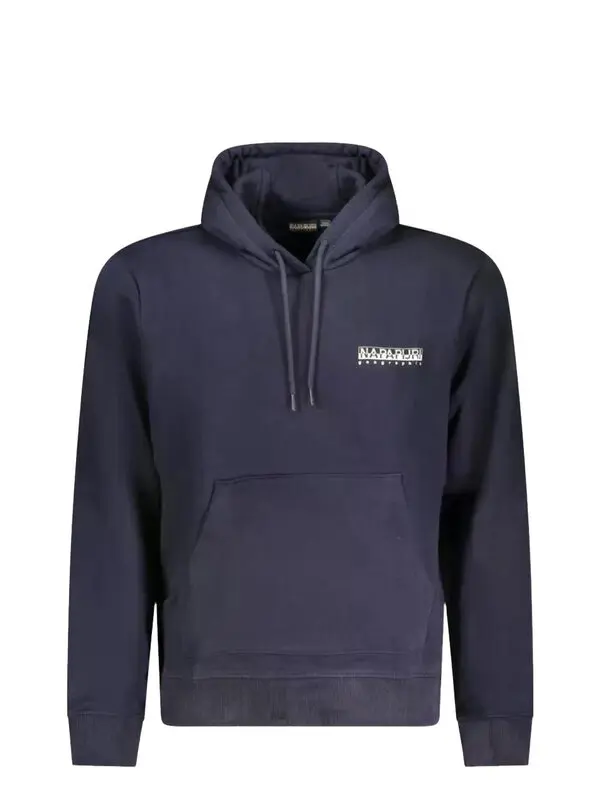NAPAPIJRI Logo-print Cotton Hoodie - Blue