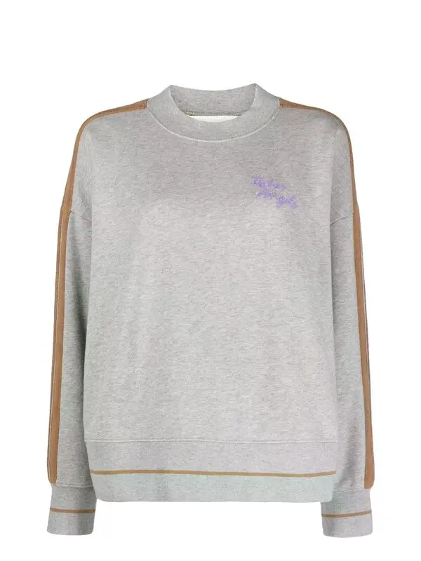 Palm Angels Logo-embroidered Sweatshirt - Grey