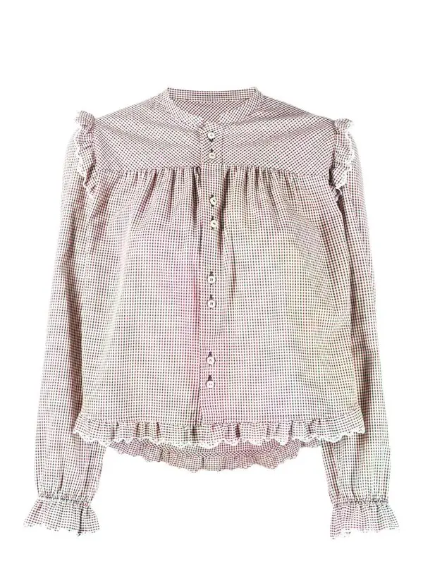 Dsquared2 Check-pattern Ruffled Blouse - Red