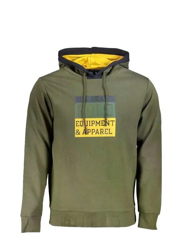 U.S. Grand Graphic-print Cotton Hoodie - Green