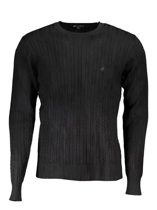 U.S. Grand Cable-knit Crew-neck Sweater - Black