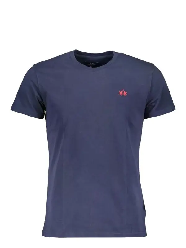 LA MARTINA Logo-embroidered T-shirt - Blue