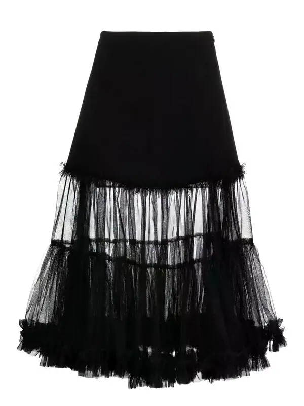 Viktor & Rolf Panelled Tulle Skirt - Black