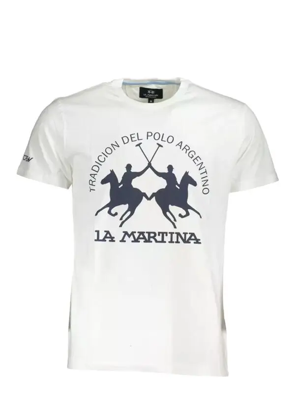 LA MARTINA Graphic-print Cotton T-shirt - White