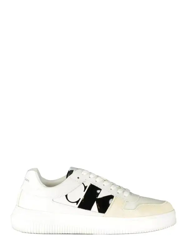 Calvin Klein Chunky Cupsole Logo Appliqué Sneakers - White