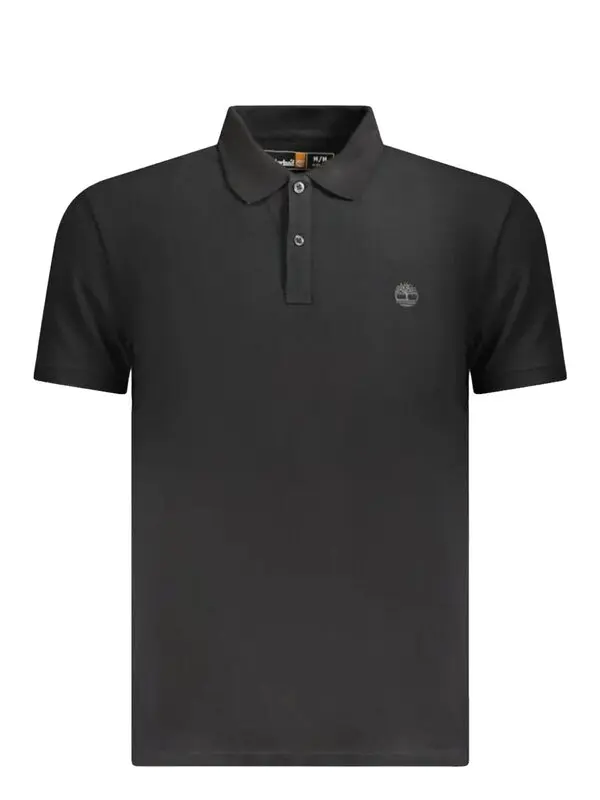 Timberland Logo-embroidered Cotton Polo Shirt - Black
