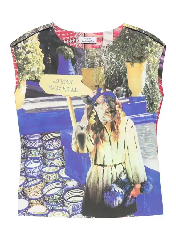 The Artistylist Graphic-print Top - Blue