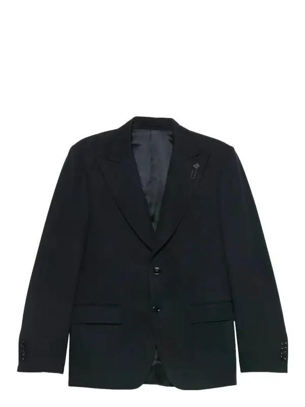 LARDINI Peak-lapel Blazer - Blue